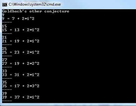 C#: Euler 46 | MantasCode